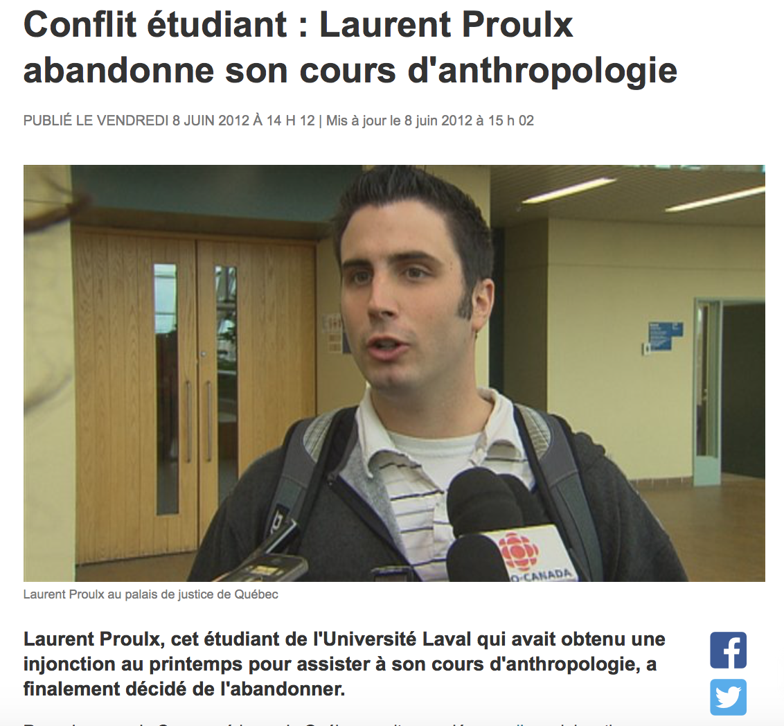 Laurent Proulx abandonne encore! - La Clique du Plateau