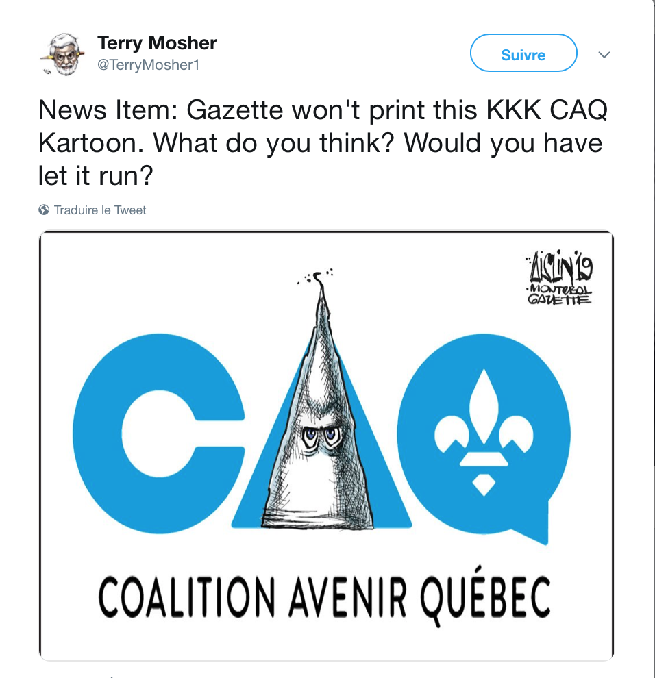 La caricature de la CAQ qui a jamais été publiée... - La Clique du Plateau