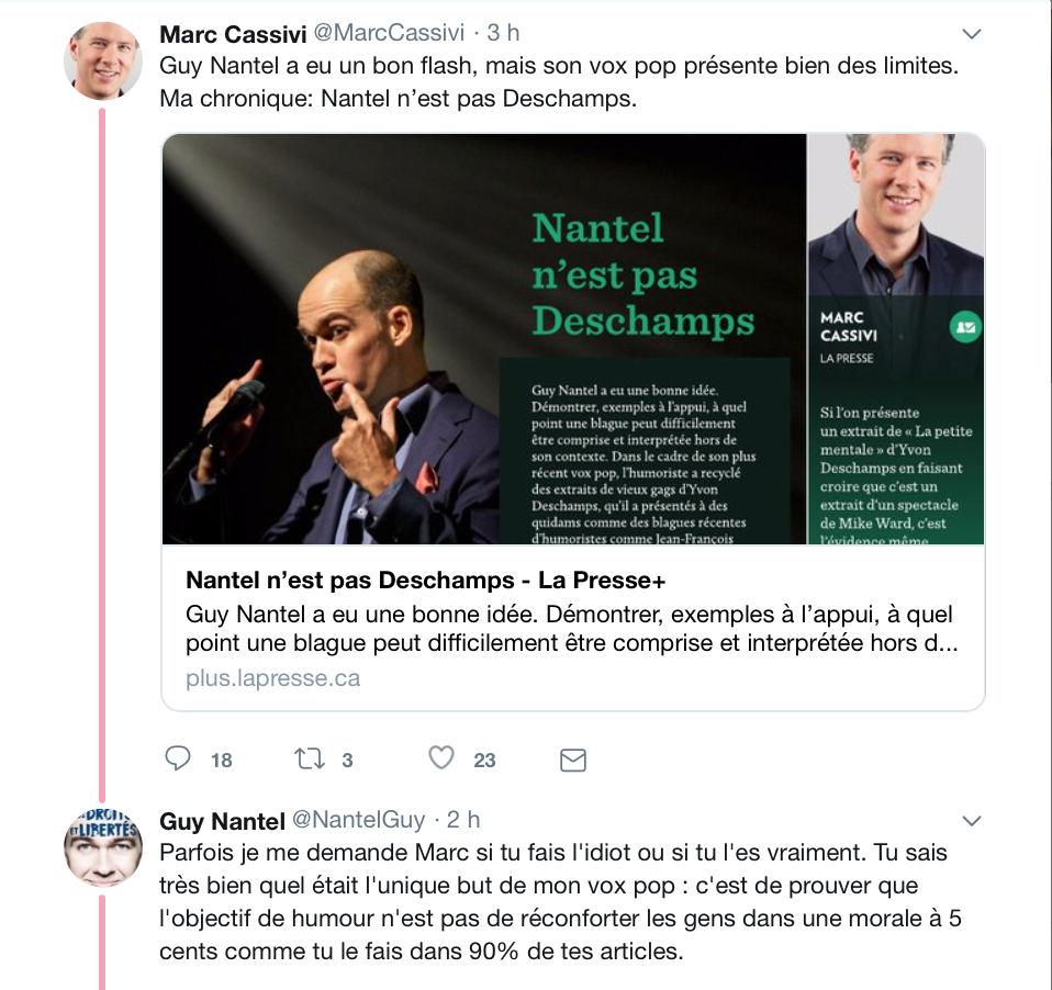 Envoye Marc Cassivi... réponds! - La Clique du Plateau