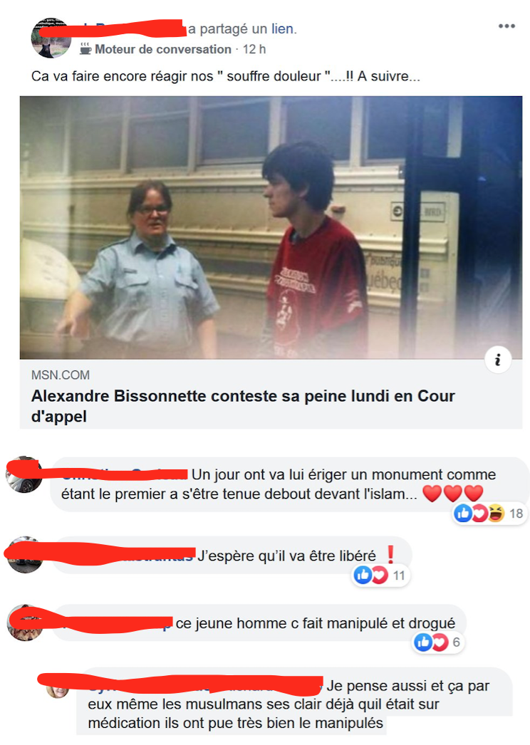 Haaa les sympathisants d'Alexandre Bissonnette! - La Clique du Plateau