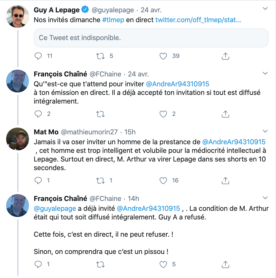 Cette réplique d'André Arthur à Guy A. Lepage frappe en ta!!!! - La ...