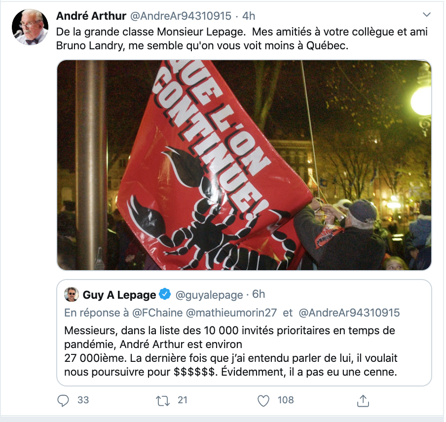 Cette réplique d'André Arthur à Guy A. Lepage frappe en ta!!!! - La ...