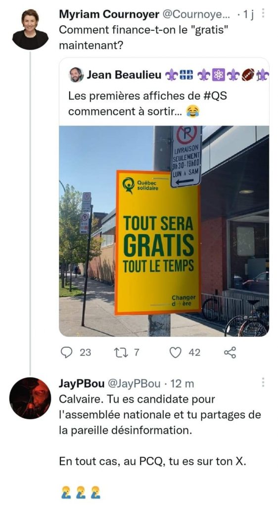 Une candidate du PCQ qui partage une grosse fake news sur Twitter! - La ...