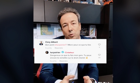 Luc Poirier replace Cory (avoir beaucoup de portes) Albert sur Tik Tok ...