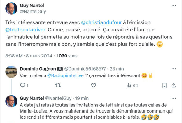Guy Nantel sur Marie-Louise Arsenault et Jeff! - La Clique du Plateau